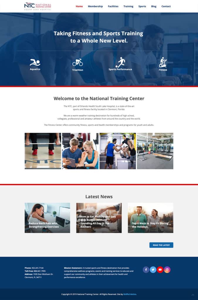 National Training Center Website Portfolio by Skillful Antics