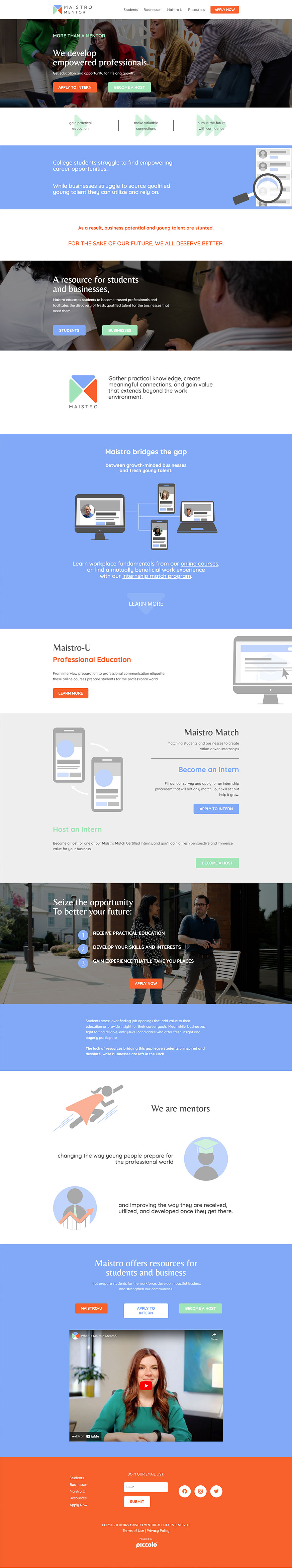 Maistro Mentor Website by Skillful Antics | Portfolio
