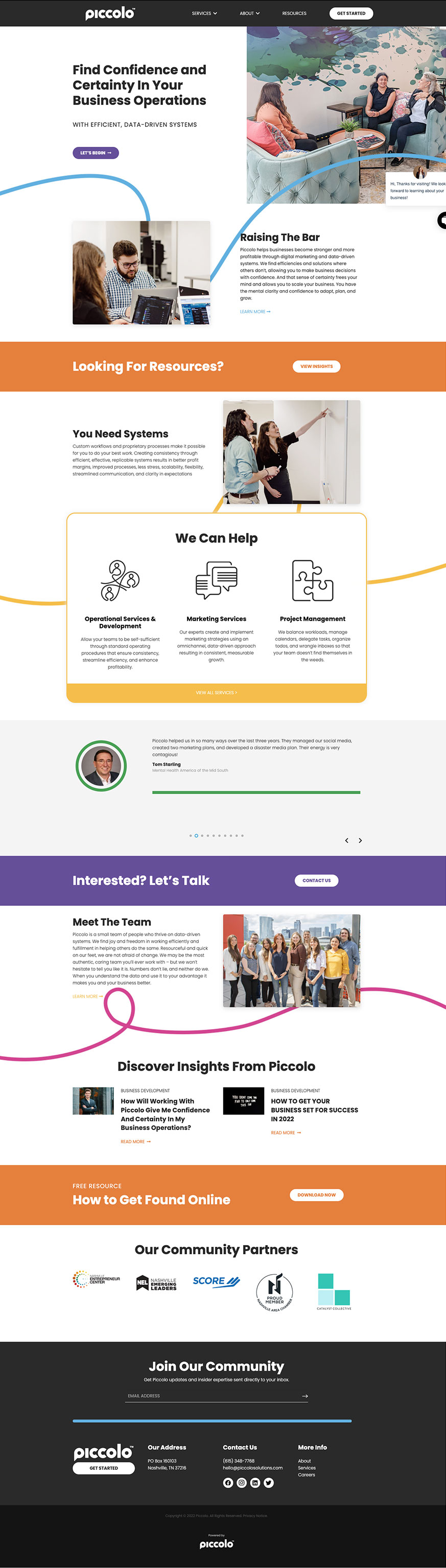 Piccolo Solutions Website by Skillful Antics | Portfolio