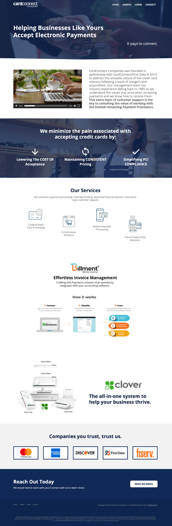 CardConnect Companies Custom Website Portfolio by Skillful Antics